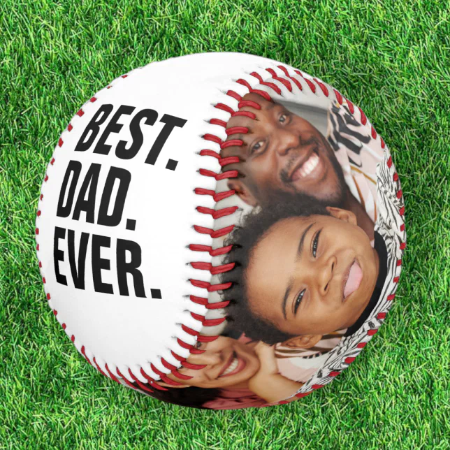 Happy Fathers Day Best Dad Ever Personalized Baseball | Zazzle