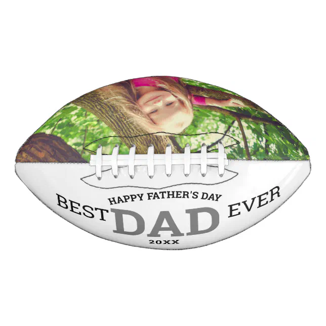 Happy Father's Day Best Dad Ever Photo Football | Zazzle