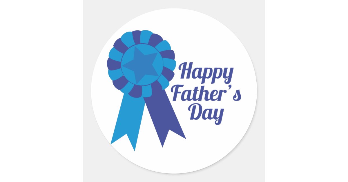 Happy Fathers Day Classic Round Sticker | Zazzle