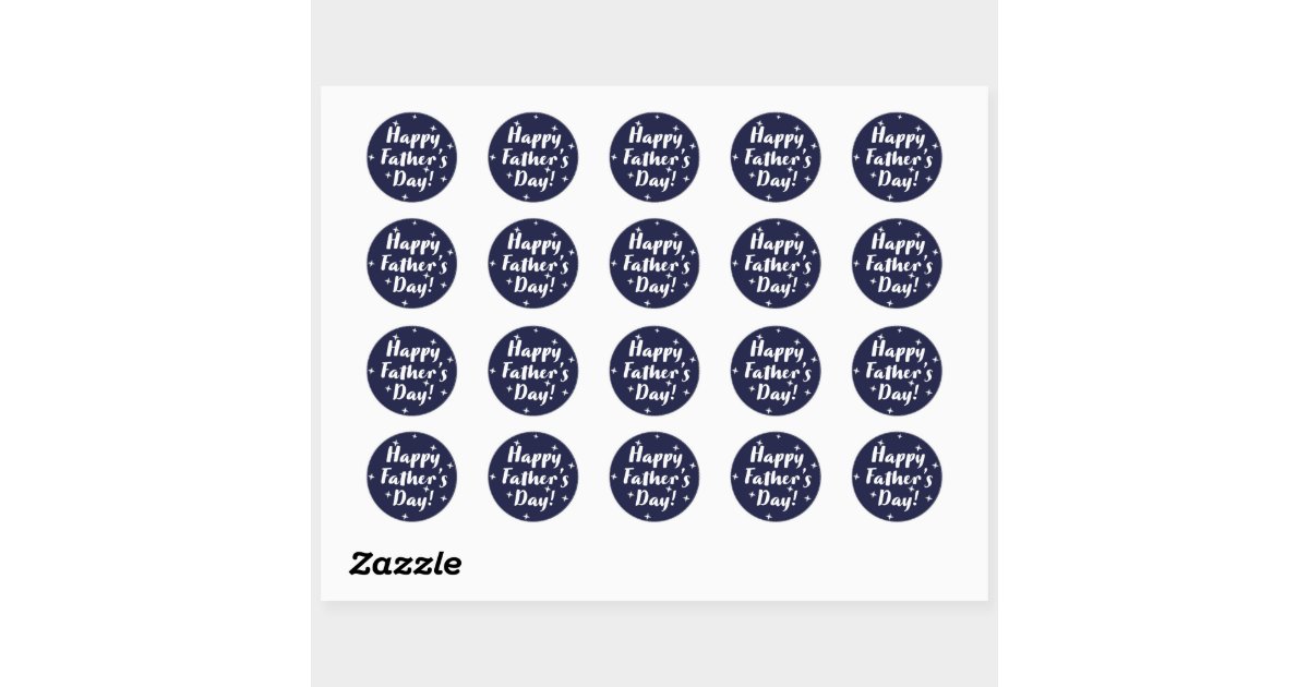 Happy Fathers Day Classic Round Sticker | Zazzle