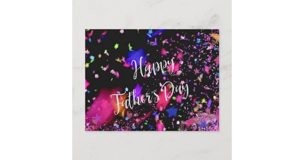 Happy Father's Day - Concert Confetti Postcard | Zazzle