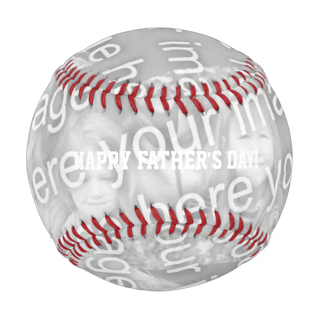 Happy Father's Day custom photo baseball for dad | Zazzle