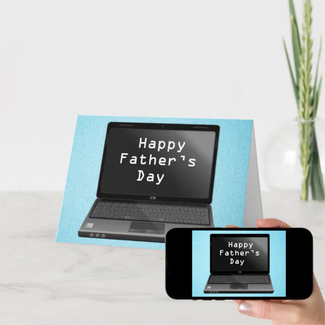 Happy Fathers Day Dads Laptop Card | Zazzle