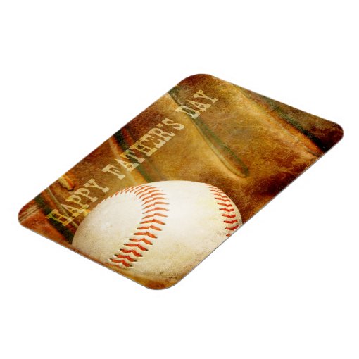Happy Father's Day Faded Baseball Magnet | Zazzle
