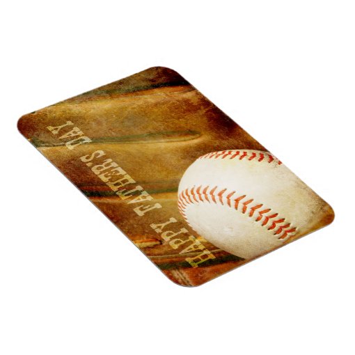 Happy Father's Day Faded Baseball Magnet | Zazzle
