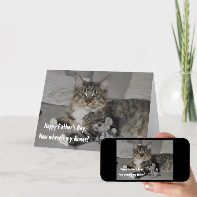 Happy Father's Day from the Cat Card | Zazzle