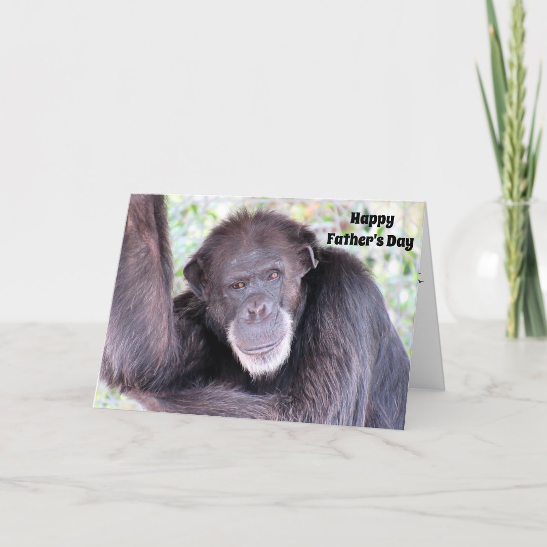 Happy Father's Day From the Chimp off the Old Bloc Card | Zazzle