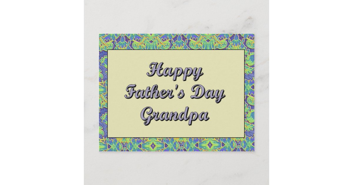 Happy Father's Day Grandpa Postcard | Zazzle