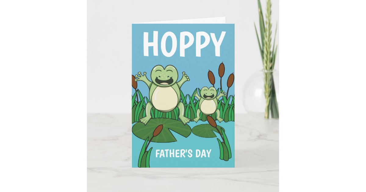 Happy Father's Day Hoppy Frogs Card | Zazzle