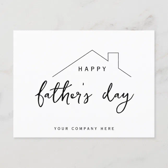 Happy Father's Day House Realty Postcard | Zazzle