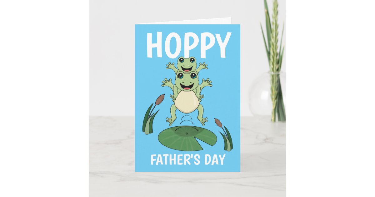 Happy Father's Day Jumping Frogs Card | Zazzle