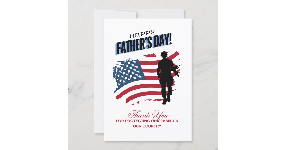 Happy Father's Day Military Card | Zazzle