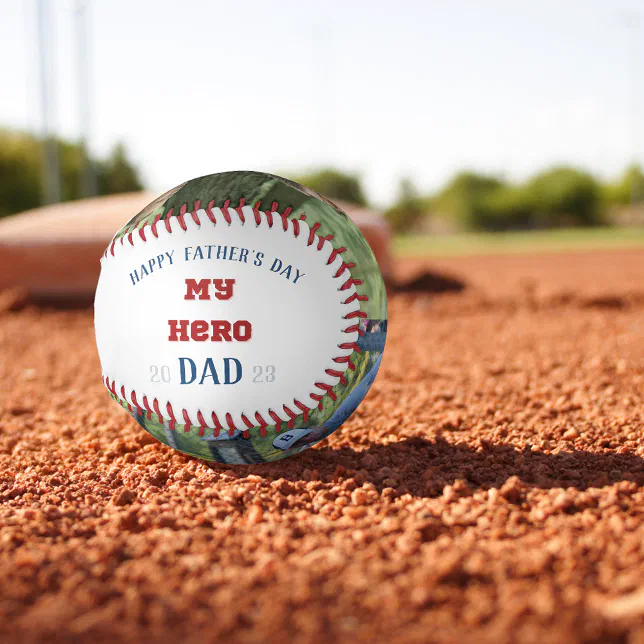 Happy Father's Day My Hero Photo Baseball | Zazzle