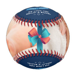 Happy Father's Day Navy Blue Typography Baseball | Zazzle