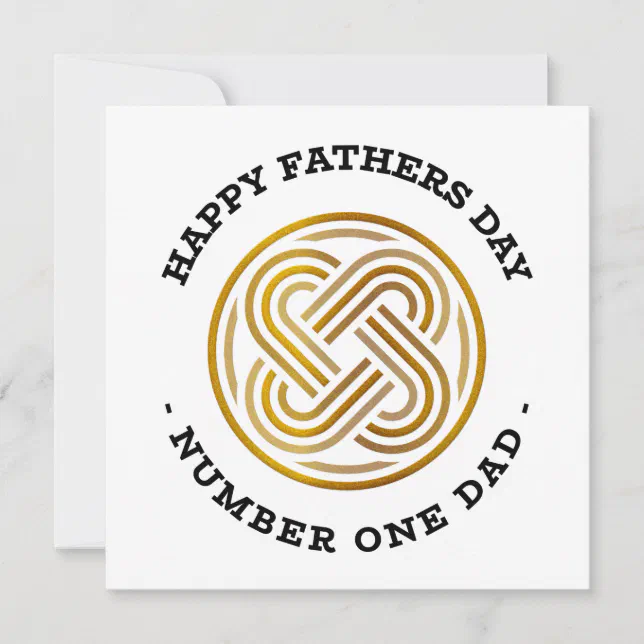 Happy Fathers Day Number One Dad Black Gold Holiday Card | Zazzle