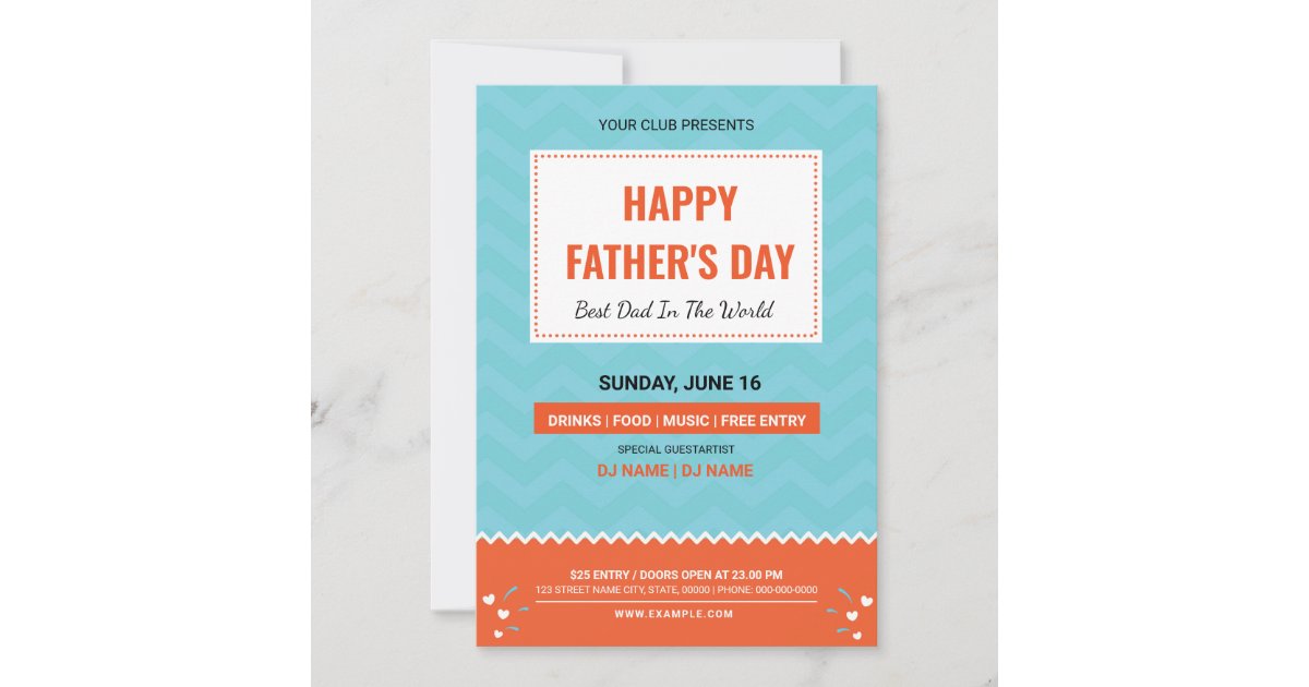 Happy Father's day party invitation | Zazzle