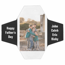 Happy Father's Day Photo And Names Soccer Ball | Zazzle
