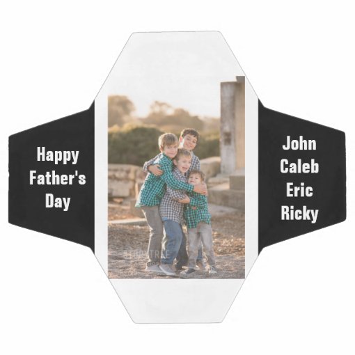 Happy Father's Day Photo And Names Soccer Ball | Zazzle