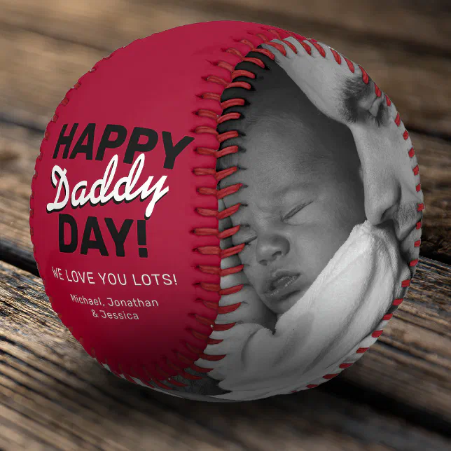 Happy Father's Day Photo Baseball | Zazzle