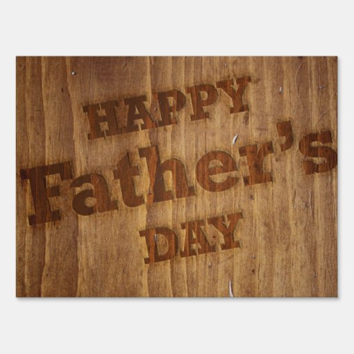 Happy Father's Day | Rustic Wood Celebration Sign | Zazzle