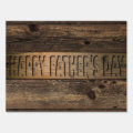 Happy Father's Day | Rustic Wood Typography Sign | Zazzle
