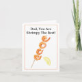 Happy Father's Day Shrimp Skewer Card | Zazzle