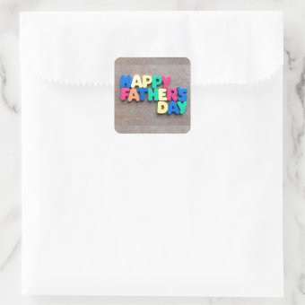 Happy Father's Day Square Sticker | Zazzle