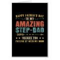 Happy Father's Day To My Amazing Step Dad Card | Zazzle