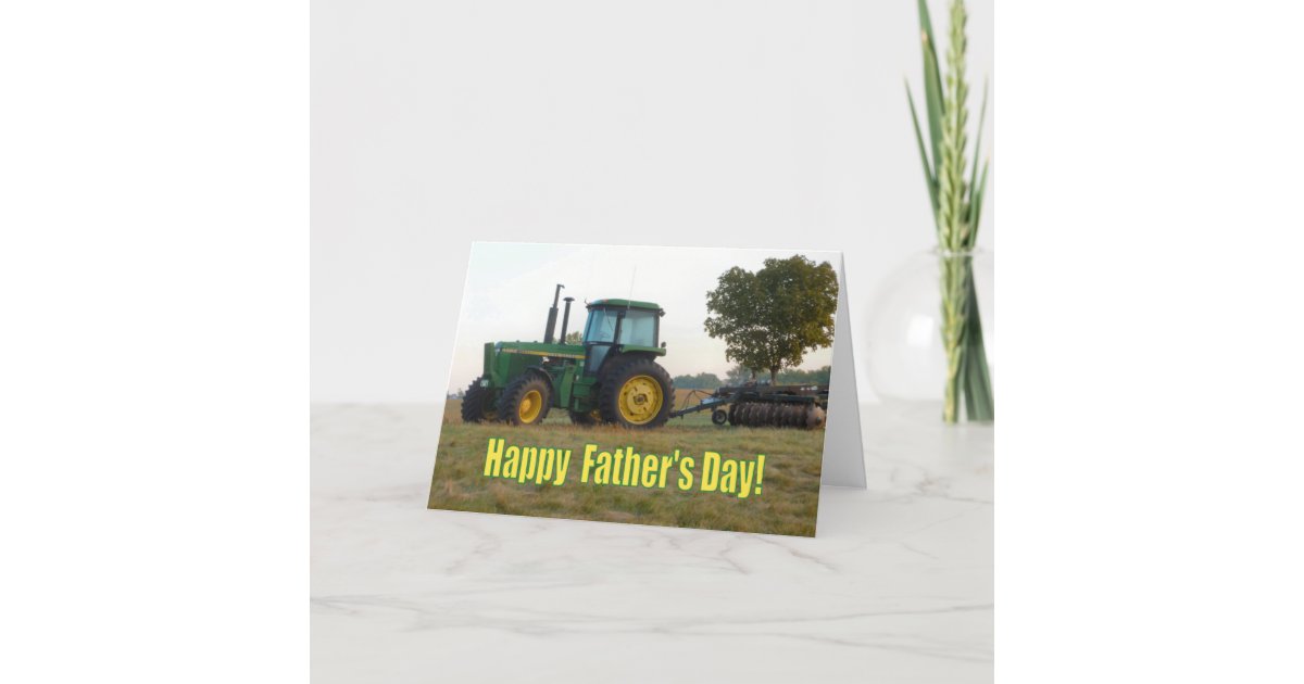 Happy Father's Day Tractor Card | Zazzle
