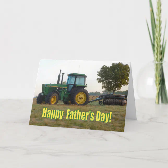Happy Father's Day Tractor Card | Zazzle