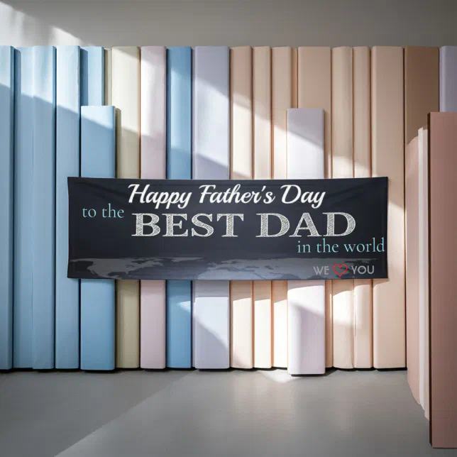 Happy Father's Day | World’s Best Dad Banner | Zazzle