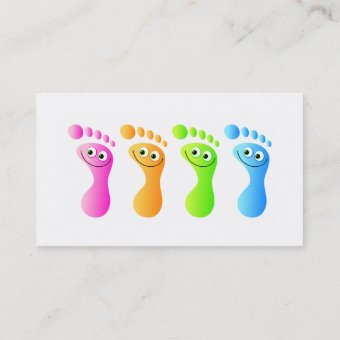 Happy Feet Business Card | Zazzle