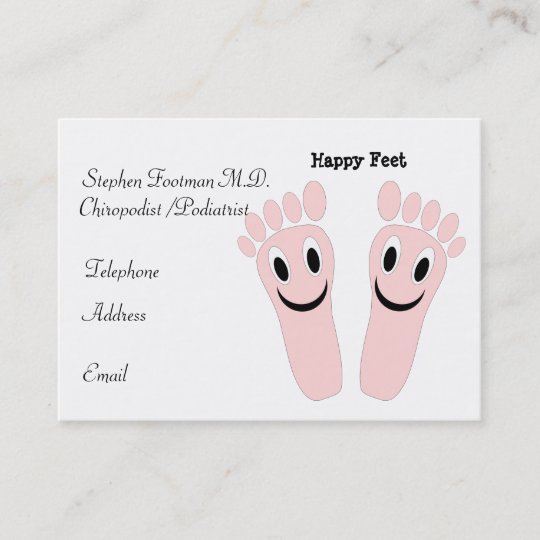 Happy Feet Chiropodist Business Card | Zazzle.com