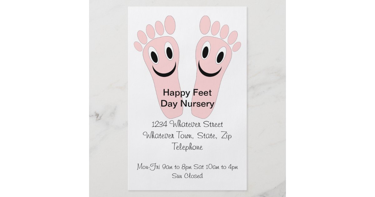 Happy Feet Day Nursery Flyer | Zazzle