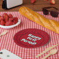 Happy First Period Party Red Tampon Pad Pattern Paper Plates | Zazzle