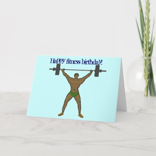 Happy fitness birthday Card | Zazzle.com