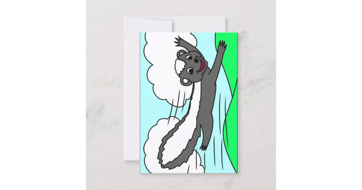 Happy Flying Skunk | Zazzle