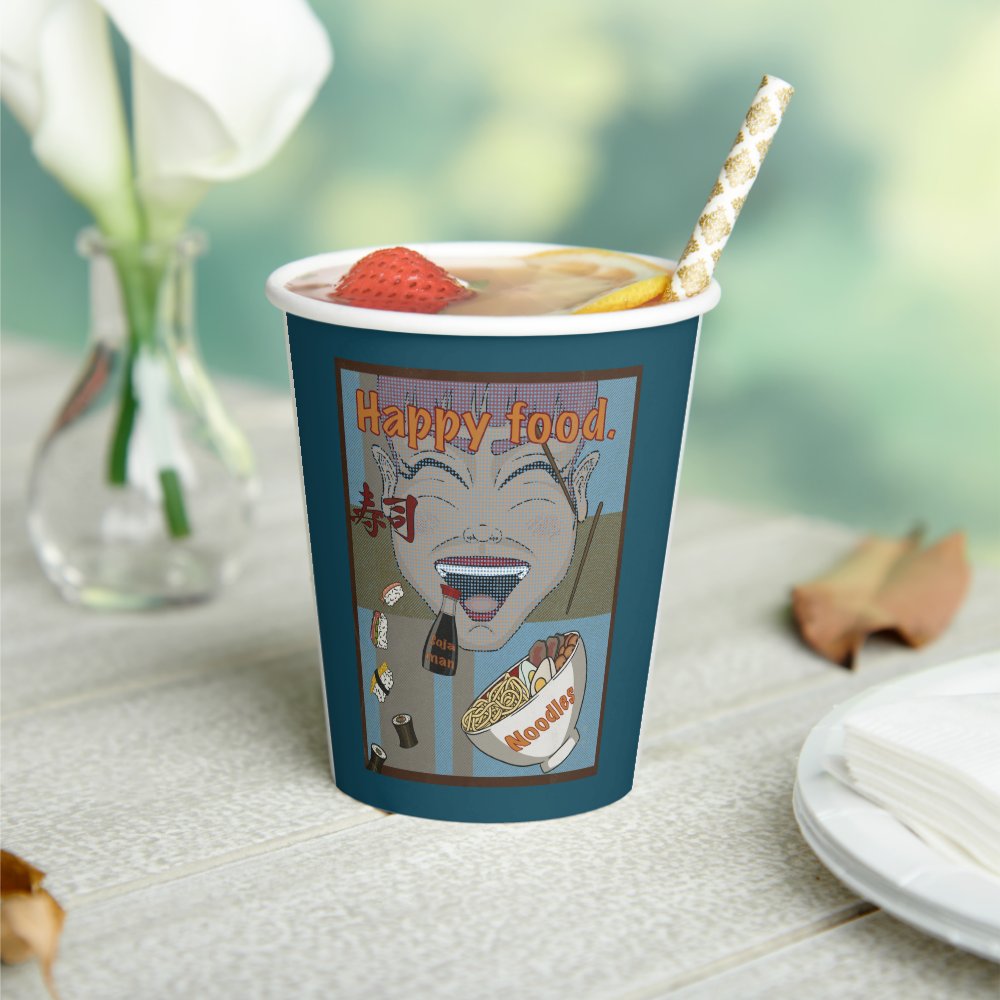 Happy food paper cups sold by Neat Search | SKU 4021968 | Printerval UK