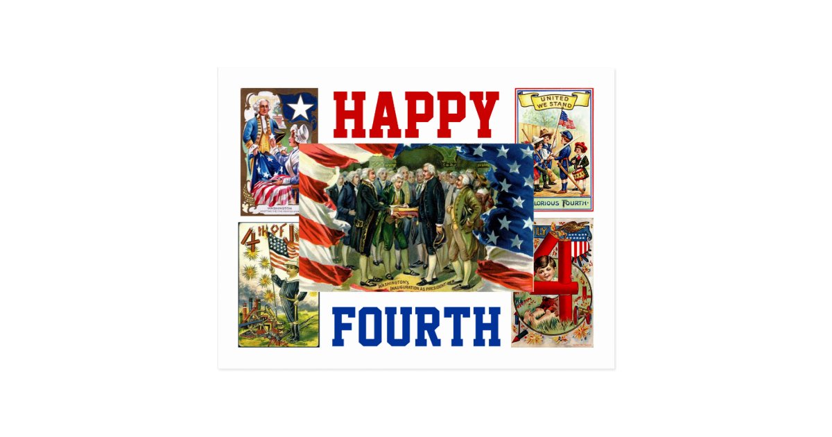 Happy Fourth Postcard | Zazzle.com