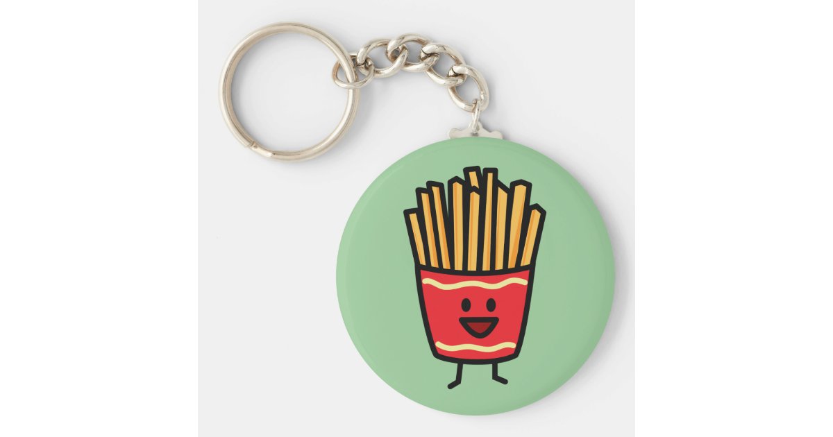 Happy French Fries Keychain | Zazzle.com