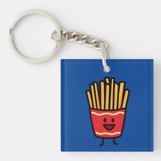 Happy French Fries Keychain | Zazzle.com