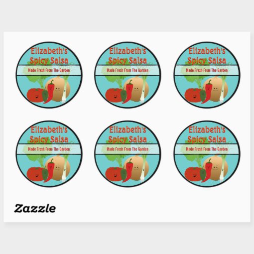 Happy Fresh Salsa Gift Tag | Zazzle