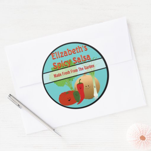 Happy Fresh Salsa Gift Tag | Zazzle