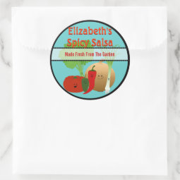 Happy Fresh Salsa Gift Tag | Zazzle