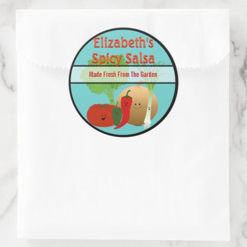Happy Fresh Salsa Gift Tag | Zazzle