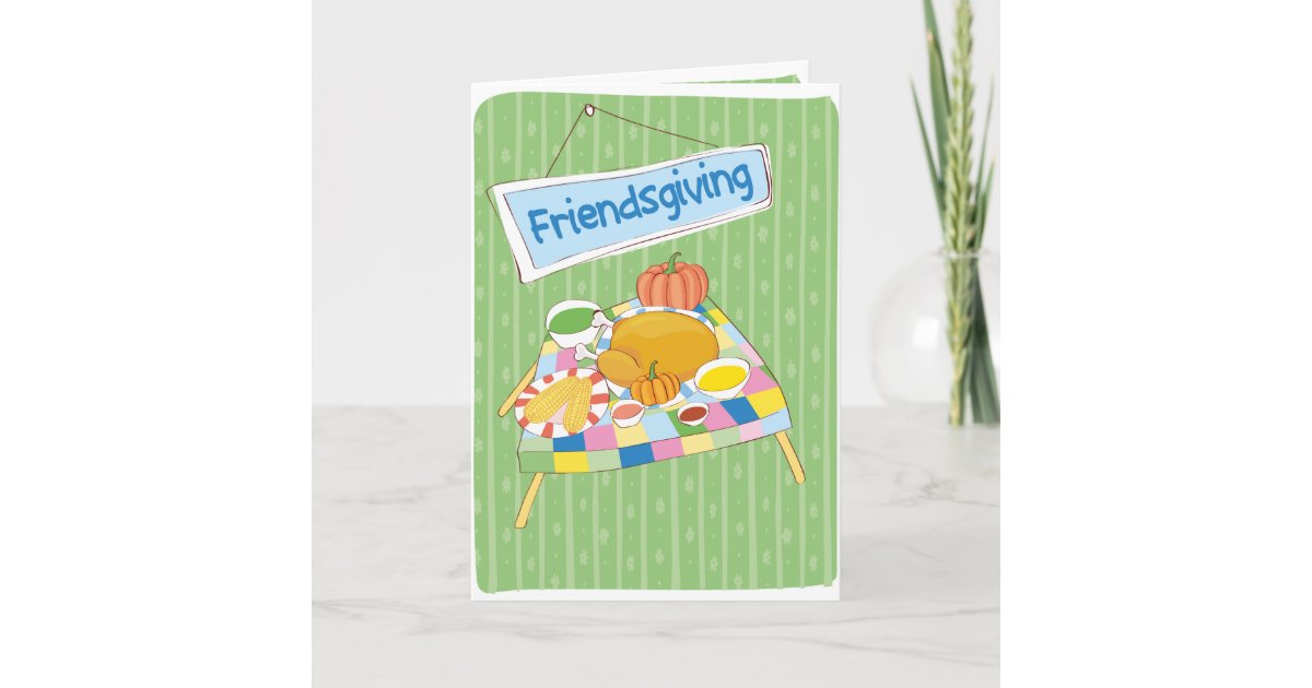 Happy Friendsgiving Best Friend Fun Whimsical Card | Zazzle