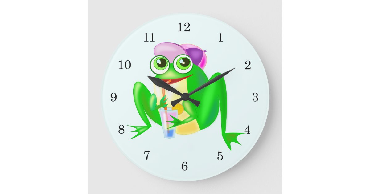Happy Frog Clock | Zazzle