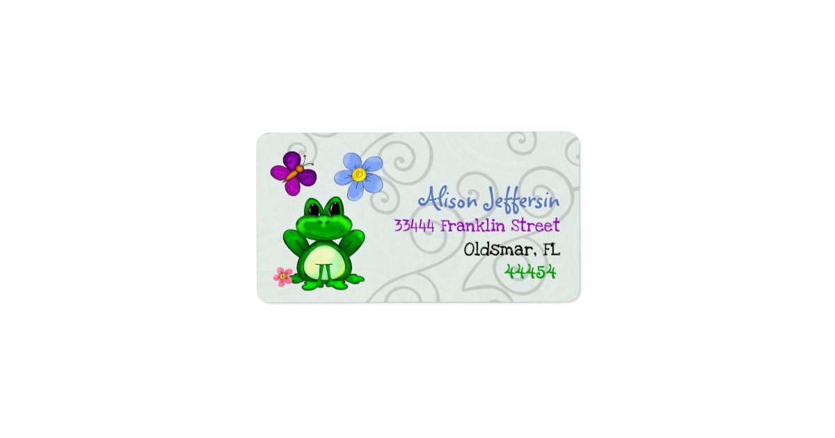 Happy Frog In Spring ADDRESS Label | Zazzle