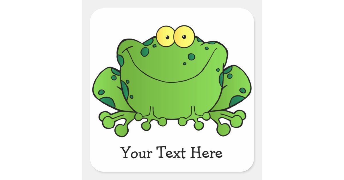 Happy Frog (personalized) Stickers | Zazzle