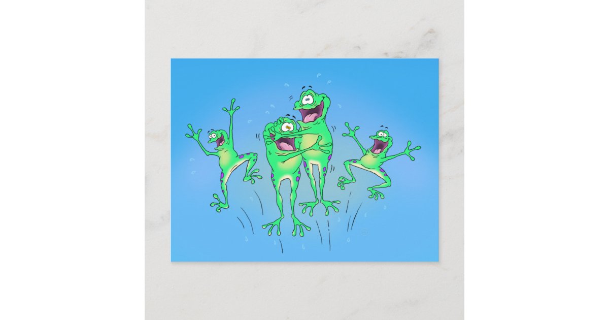 Happy Frogs Postcard | Zazzle